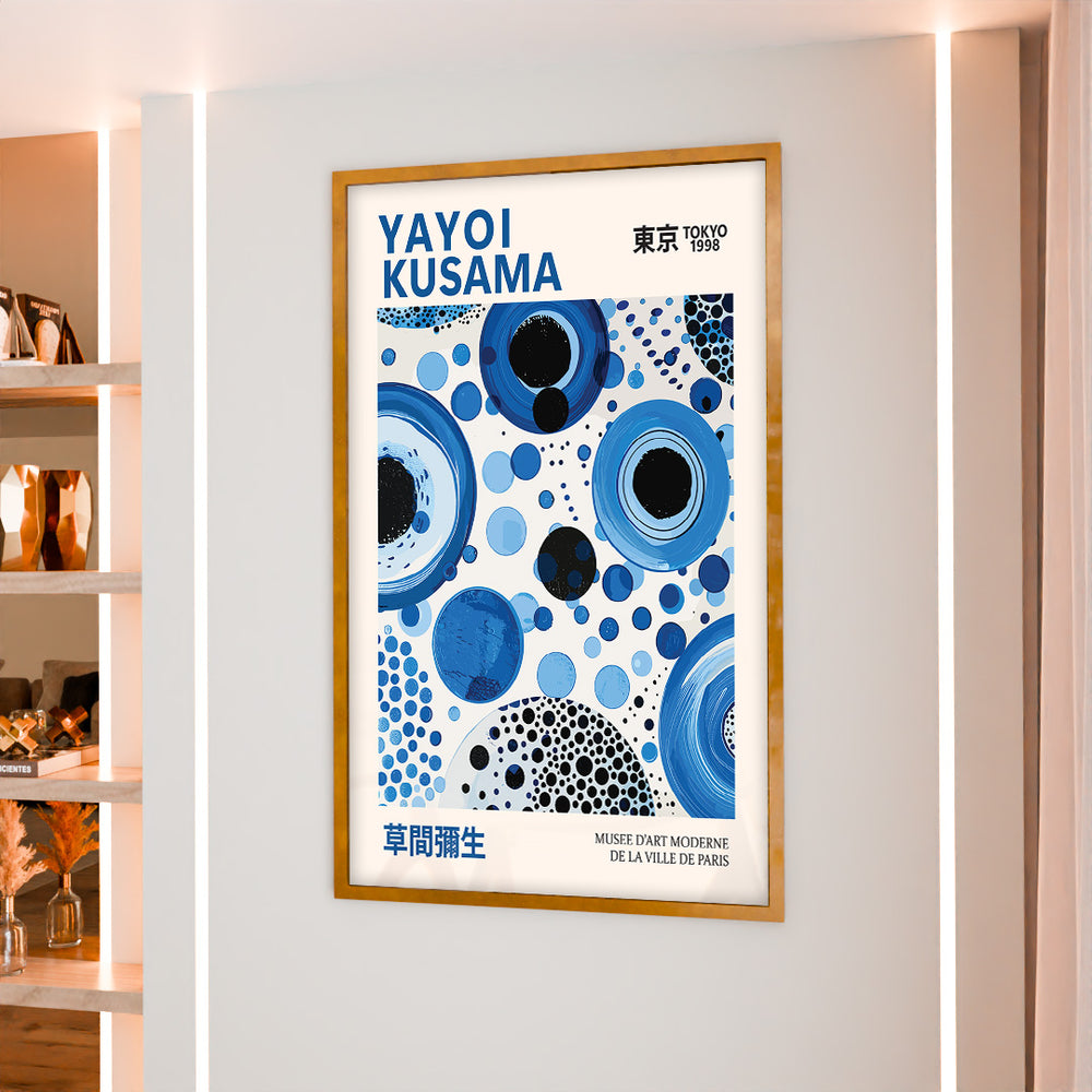 Yayoi Kusama Blue Circles V2423 Canvas